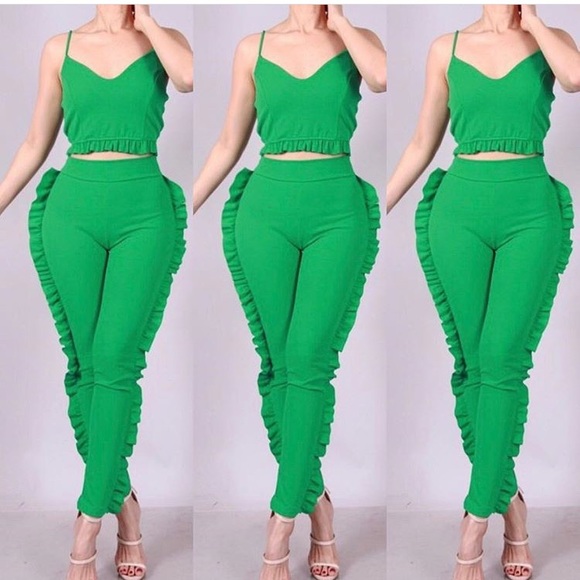 Pants & Jumpsuits | 2 Piece Ruffle Set | Poshmark